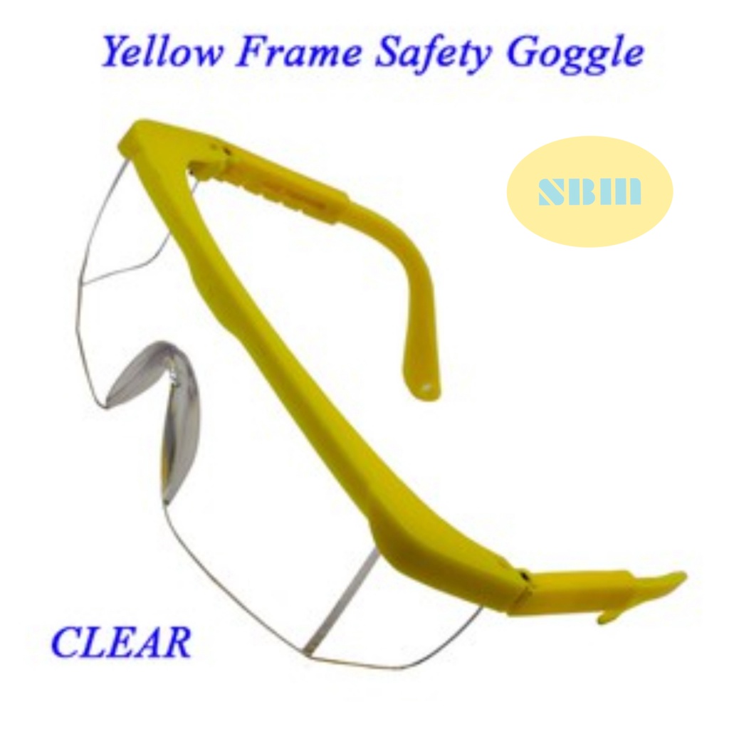 [SBM] 1 PIECE OR 5 PIECES PACK - YELLOW FRAME / CLEAR LENS SAFETY ...