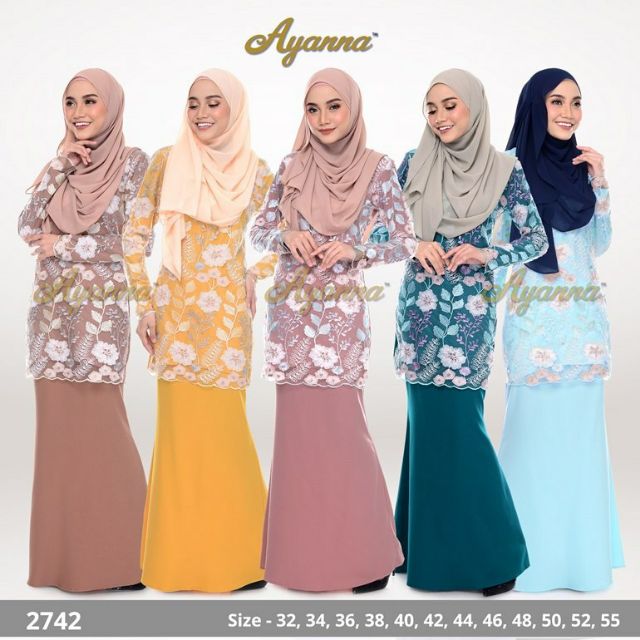 BAJU KURUNG AYANNA NADINE LACE PLUS SIZE | Shopee Malaysia