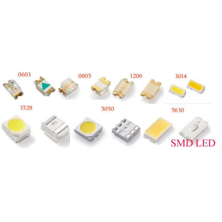 String of 50 Led Stickers SMD 0603 0805 1206 3528 5730 5050 RGB Super ...
