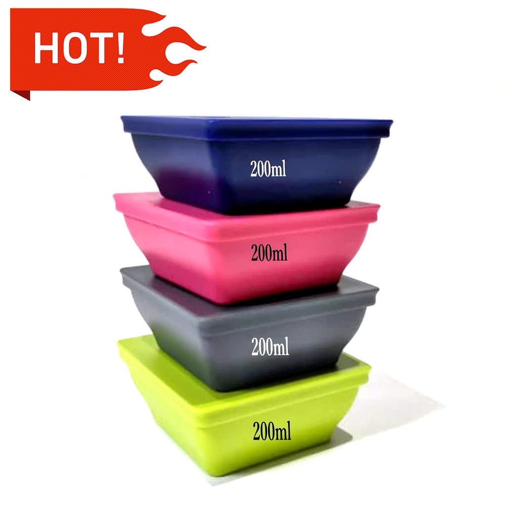 🔴 RARE STOCK 🔴 Food Storage Zen square small 200ml Set SUPER KAWAIII ...