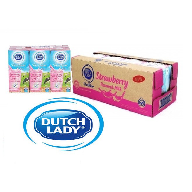 Dutch Lady Strawberry UHT Milk 24 x 200ml | Shopee Malaysia
