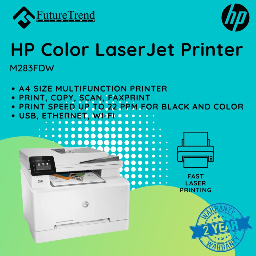 HP Color LaserJet Pro MFP M283fdw Printer | Shopee Malaysia