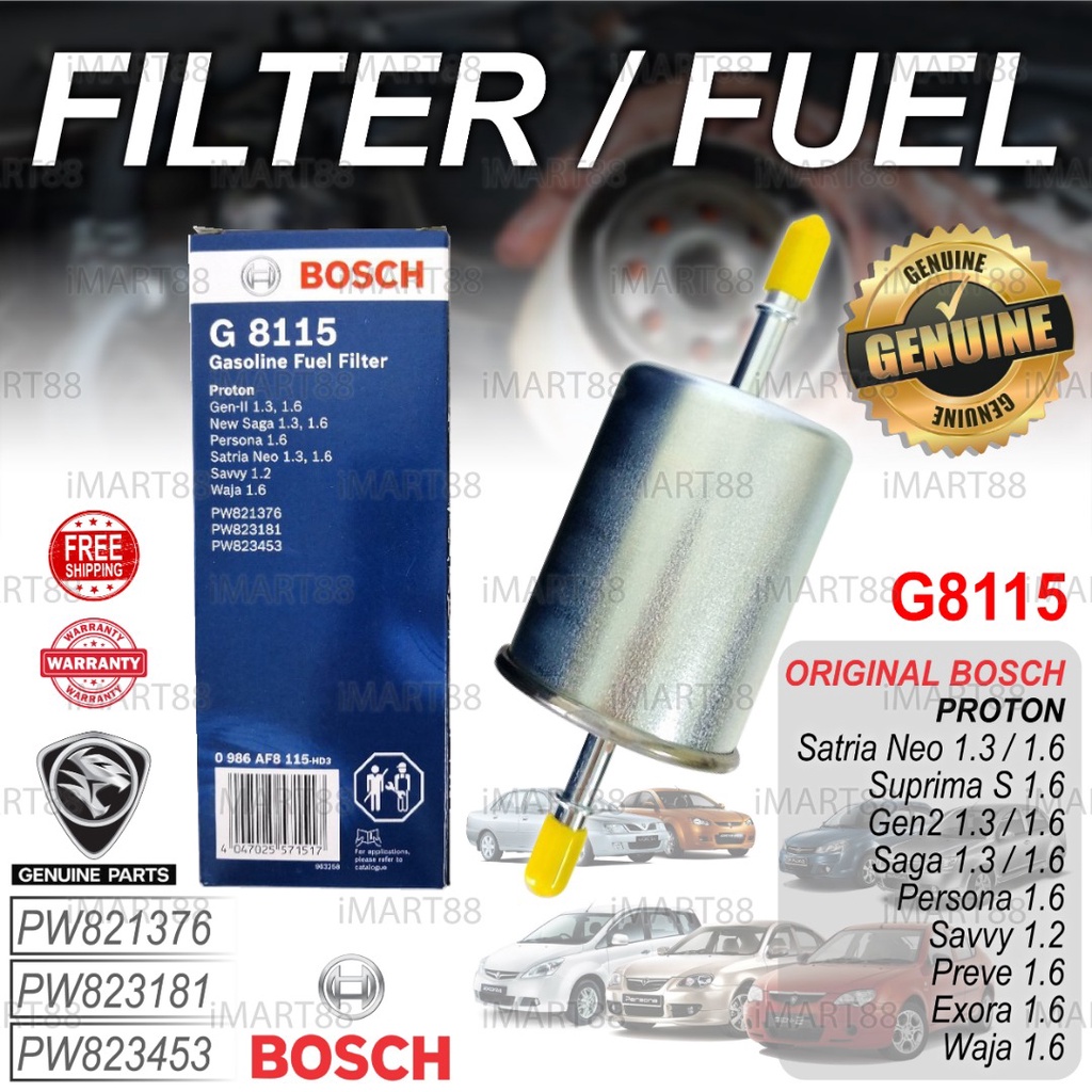 ORIGINAL PROTON FUEL FILTER G8115 SATRIA NEO SUPRIMA S GEN 2 SAGA ...