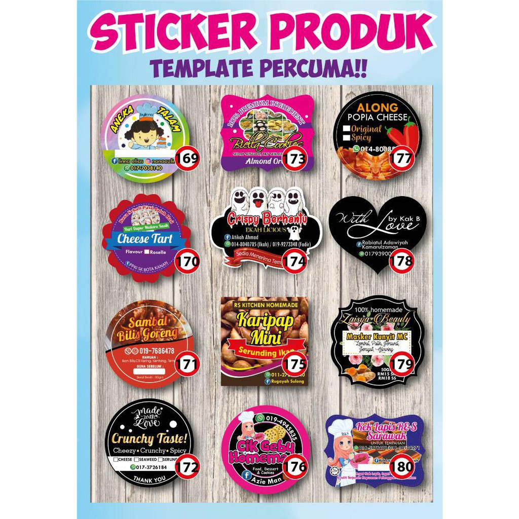 PRODUCT STICKER @ STIKER PRODUK @ PENAMPAL PRODUK @ LABEL PRODUK ...