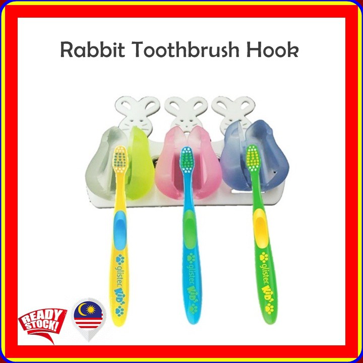 Rabbit Toothbrush Hook Suction Toothbrush Holder Wall Mounted Hooks ...