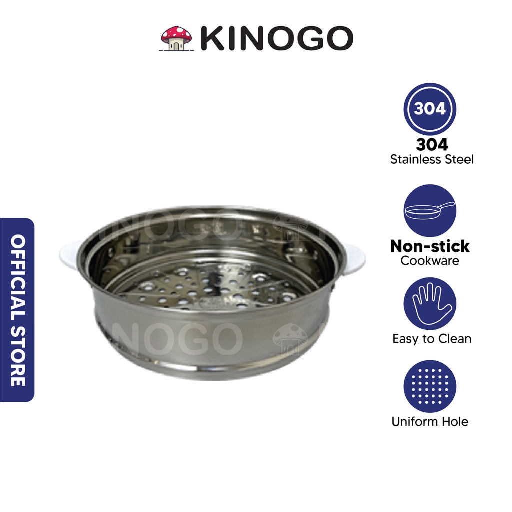 Kinogo Stainless Steal Steamer 26cm Pengukus Steamer Pot Stainless ...