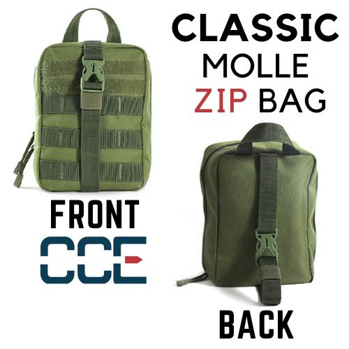 Classic MOLLE Zip Tactical EDC Attachment Bag Accessory Kit Storage ...