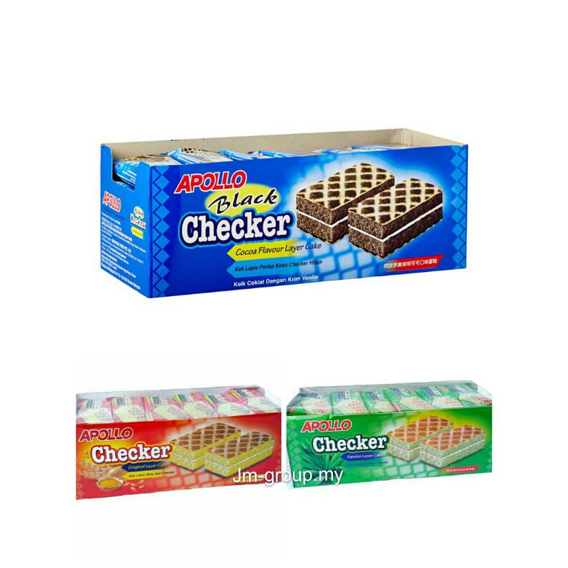 Apollo Checker Cake 24's x 18g ( Original , Black Checker Chocolate ...
