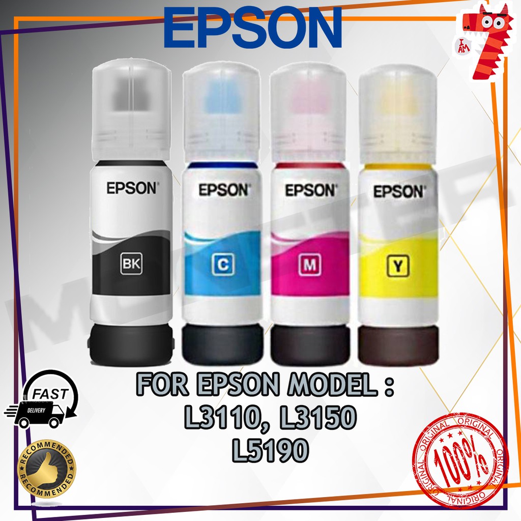 Original Epson 003 Ink Bottle CMYK 1 Set Bulk Pack L1110 L3110 L3150 ...
