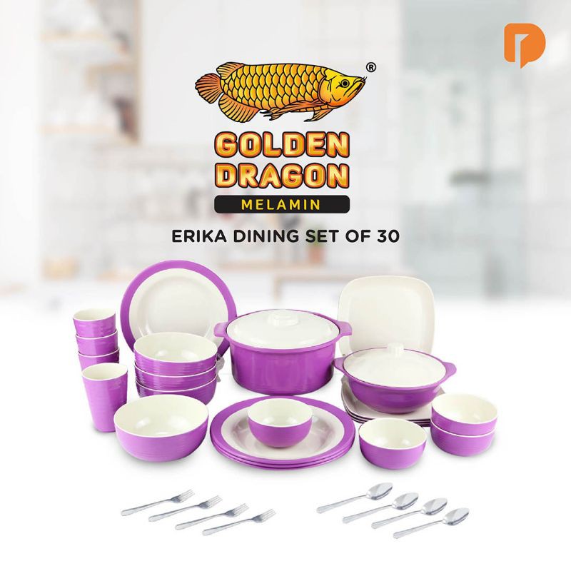 Erika Golden Dragon Dining set of 13 | Shopee Malaysia
