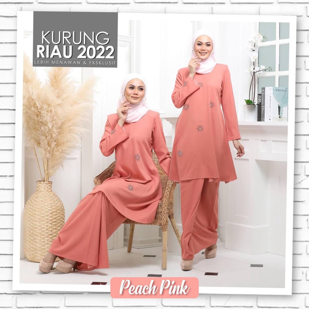 Baju Kurung Kebarung Riau Kenduri Kahwin Nikah Pahang Moden Ironless ...