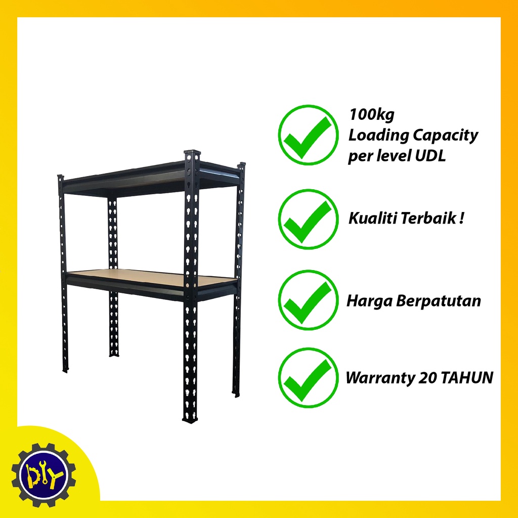 [High Quality] 2 Tier Multipurpose Boltless Rack Heavy Duty Metal Rack ...