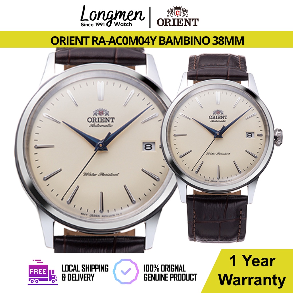 [SOLD OUT] Orient RA-AC0M04Y Bambino 38mm Dome Glass Automatic Leather ...