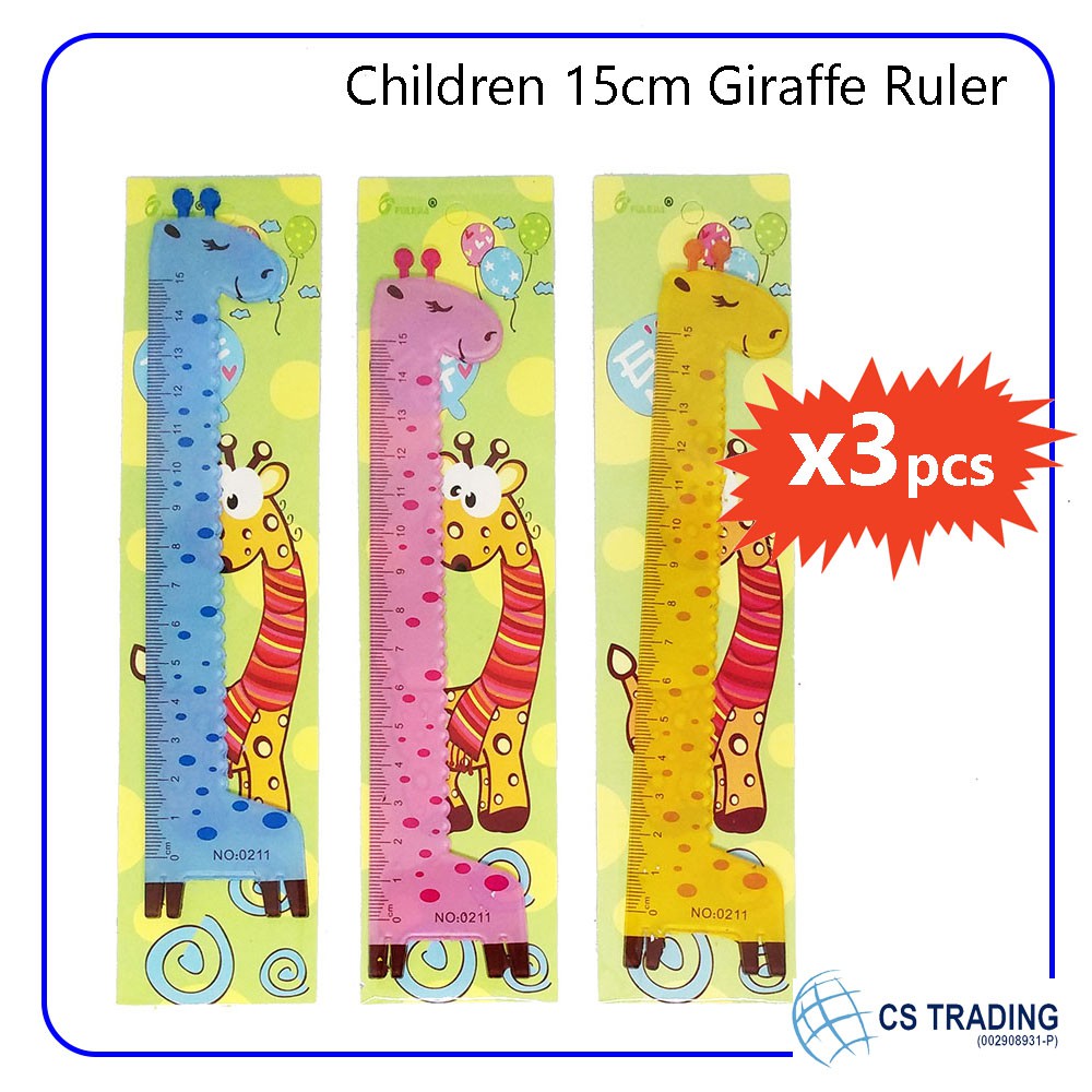 3 pcs x Children 15cm Giraffe Ruler No.0211 | Shopee Malaysia