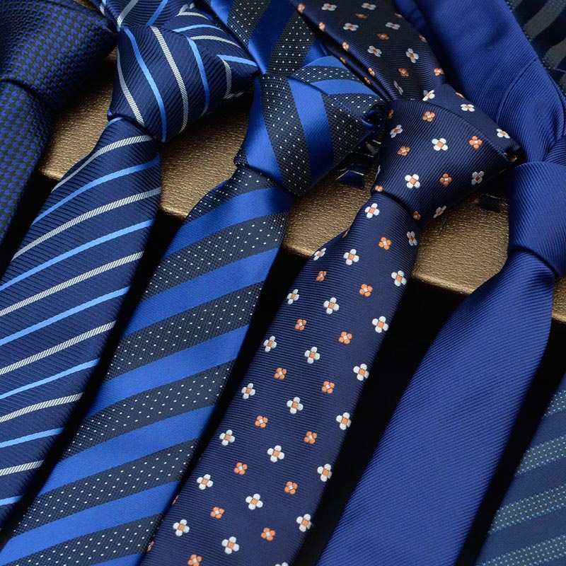 Luxury Mens Skinny Ties Polyester Silk Solid Polka Dot Striped Checks ...