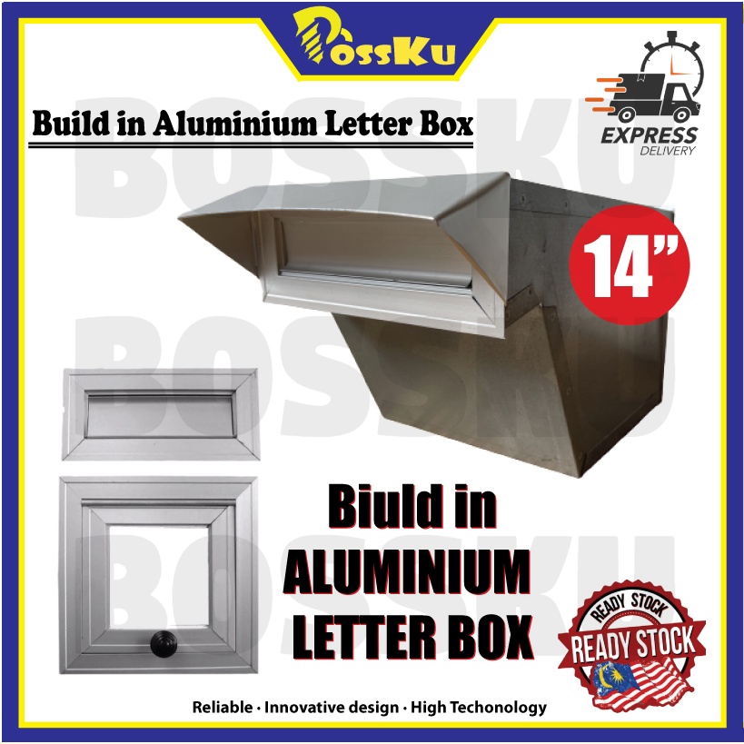 14''Aluminium Letter Box / 9'' Letter Frame Cover / Build in Letter Box ...