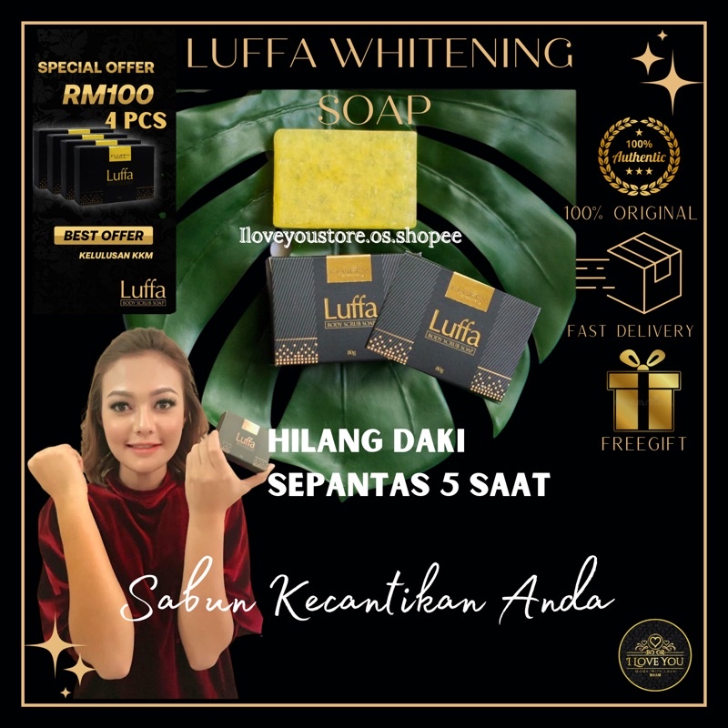 ORIGINAL HQ | Luffa Whitening & Scrub Soap ( Sabun Luffa ) | Shopee ...
