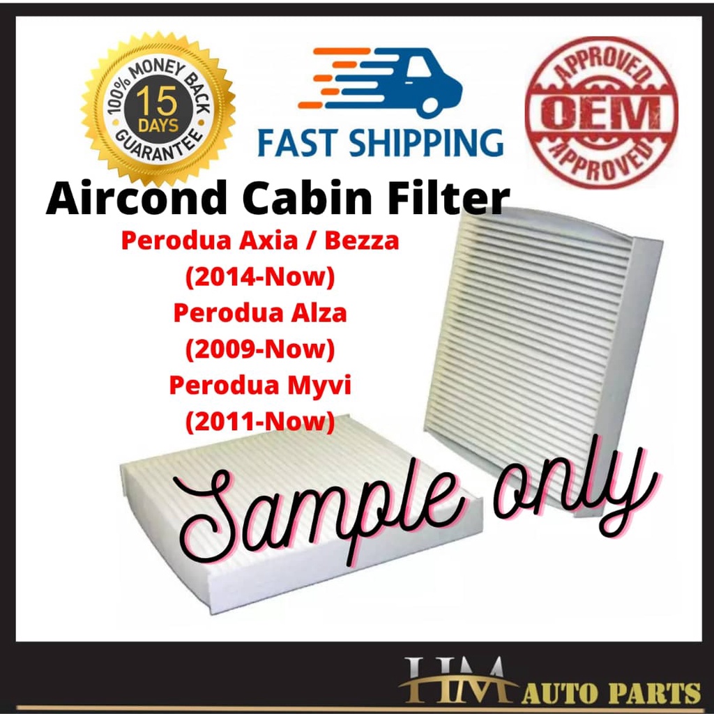 Perodua Axia / Alza / Bezza / Myvi 2011-2019 Cabin Air Cond Filter ...