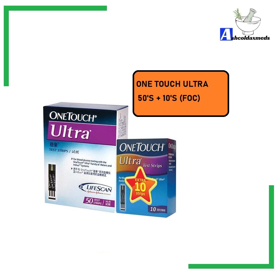 One Touch Ultra Strip (50s + 10s EXP03/2024) or (50s) | Shopee Malaysia