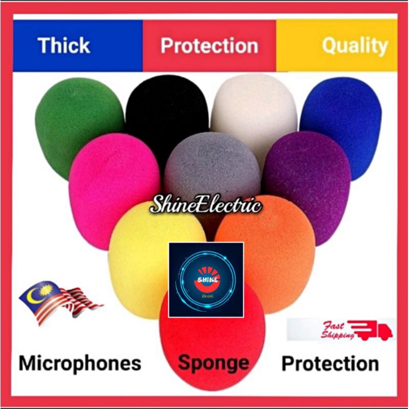 𝗣𝗥𝗢𝗙𝗘𝗦𝗦𝗜𝗢𝗡𝗔𝗟 Microphone Cover Mic Sponge Foam Anti Noise Voice Wind ...