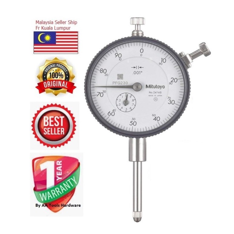 1" Mitutoyo 2416S Dial Indicator. Range, 0.001" Graduation (LATEST 2022 ...