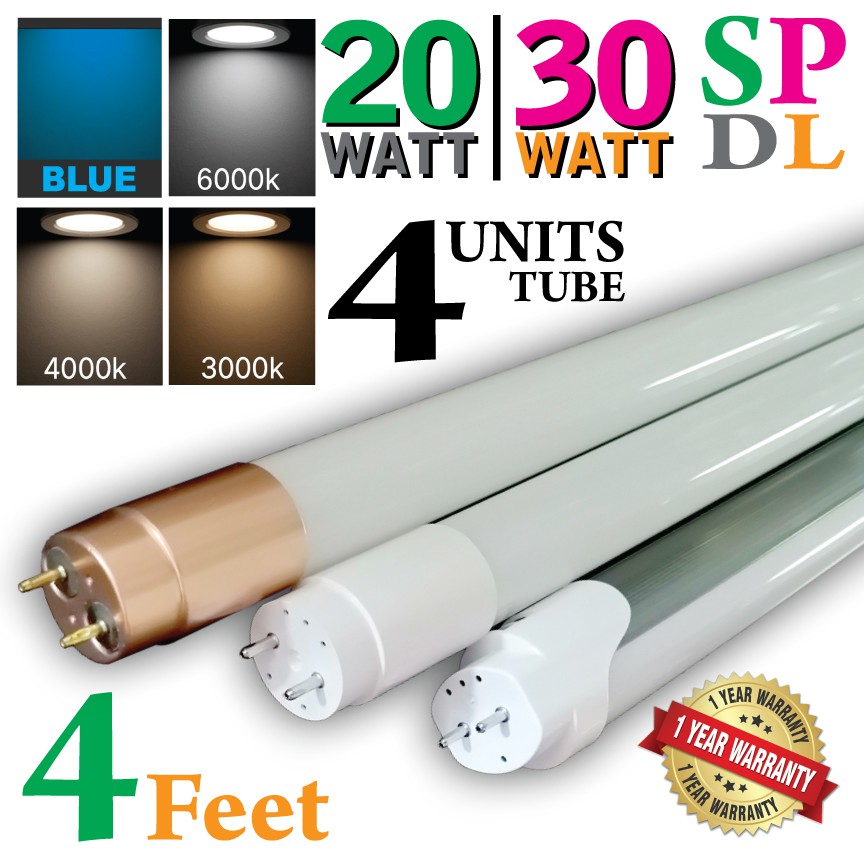 Led Tube 4units T8 30w 20w 18w 10w | Shopee Malaysia