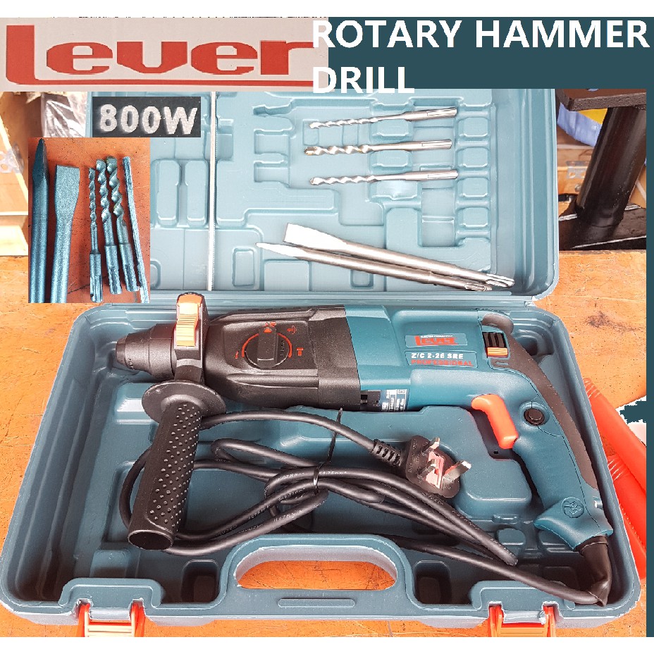 rotary hammer impact drill cement wall wood blade plate in screw handle ...