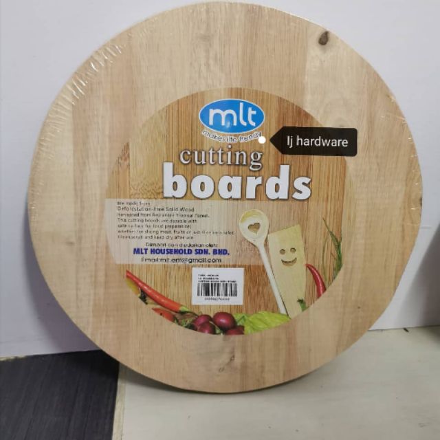 Wooden round cutting board with legs/ Papan Capati /Papan Kuih (12 ...