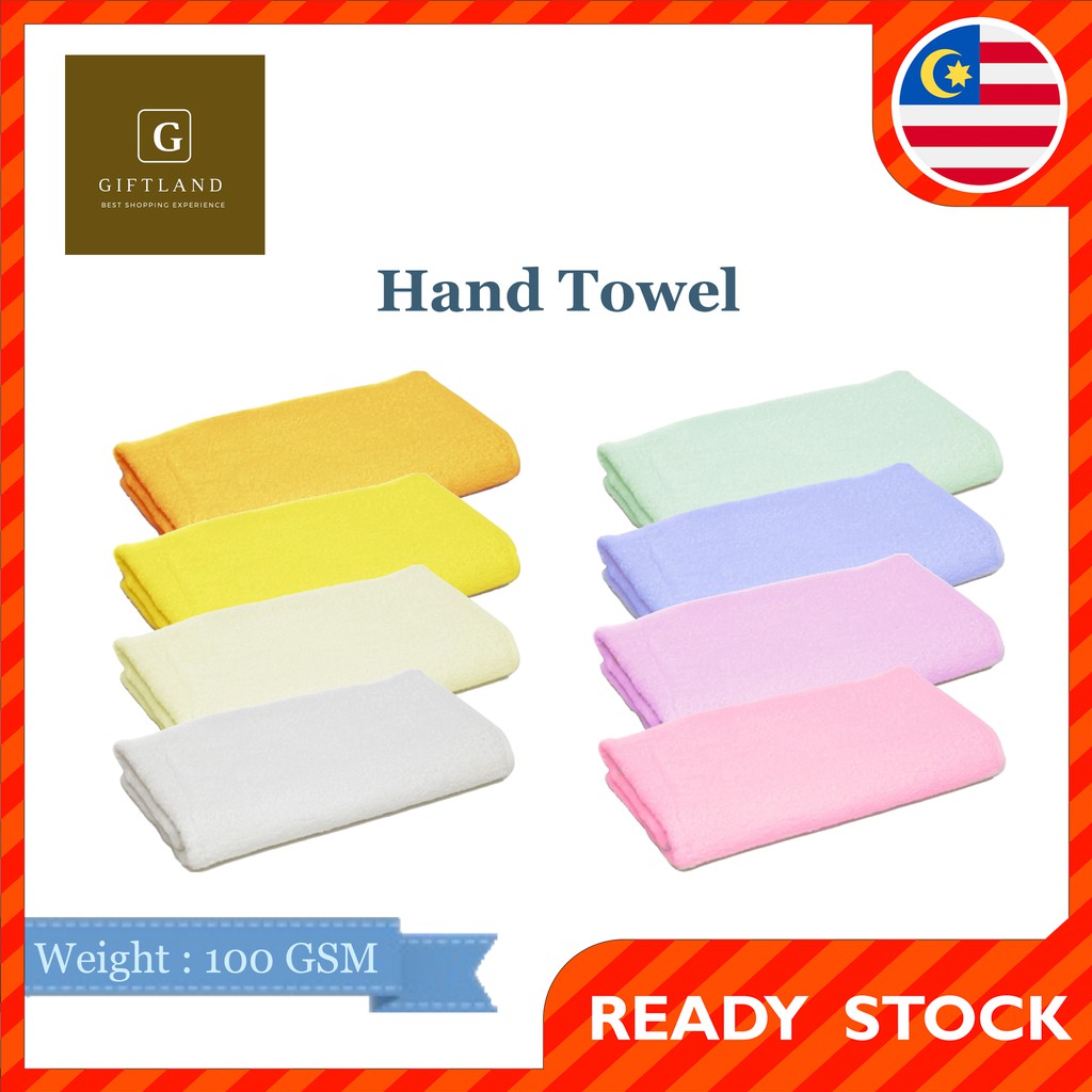 100% Cotton Premium Hand Towel 33x71cm Tuala Tangan Murah | Shopee Malaysia