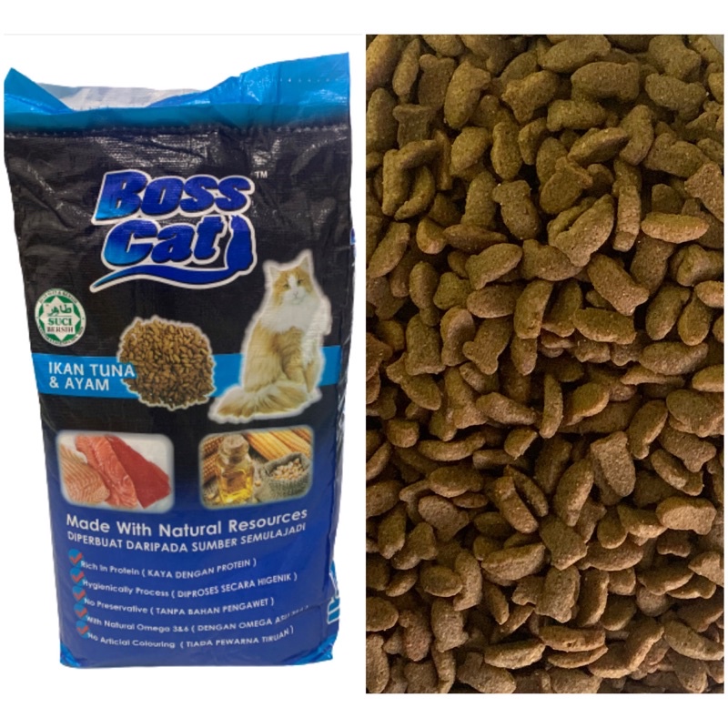 READYSTOCK BOSS Cat Food Chicken & Tuna Repack (500g/1kg) | Shopee Malaysia