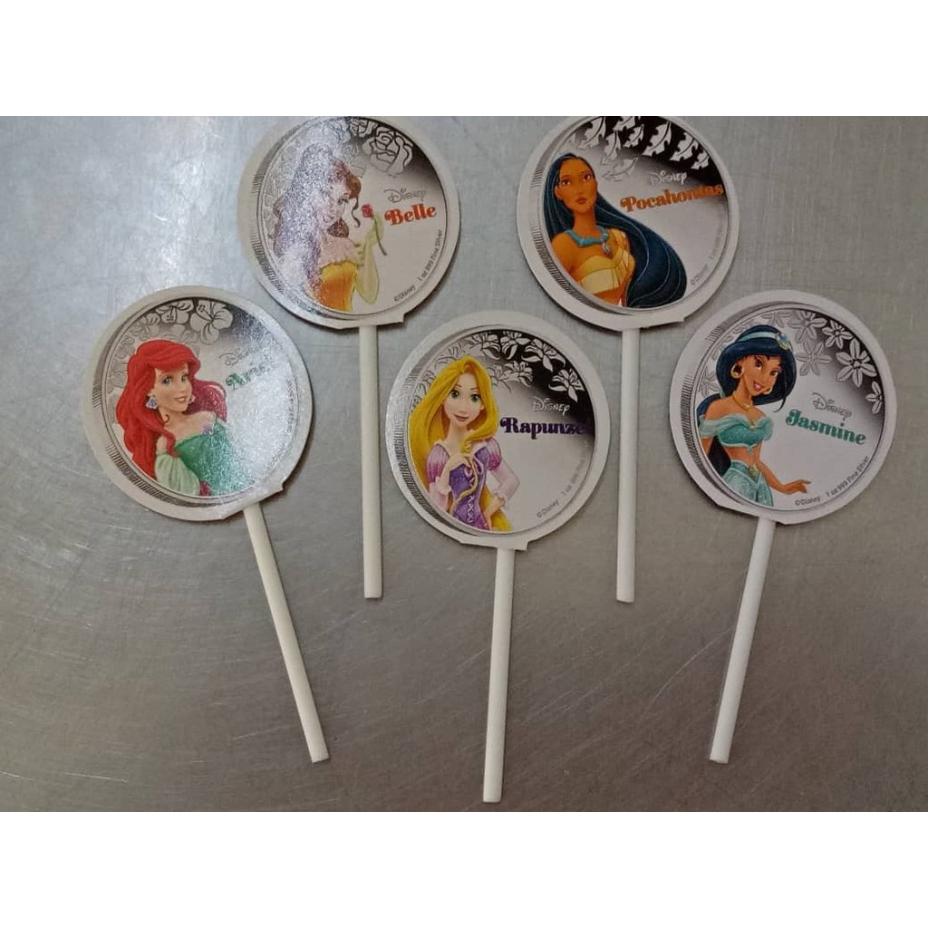 Ready Stock 5pcs Princess Birthday Cake Topper Cartoon Topper Cake ...