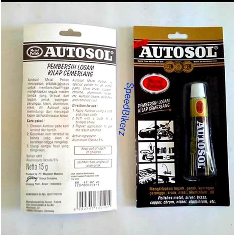 Autosol Metal Polish 15 Grams Metal Cleaner and Polish | Shopee Malaysia
