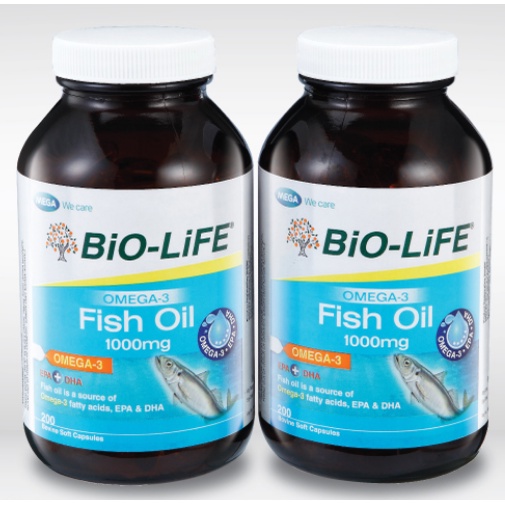 BIO-LIFE OMEGA 3 FISH OIL 1000MG 200'SX2 EXP: 16/02/27 | Shopee Malaysia