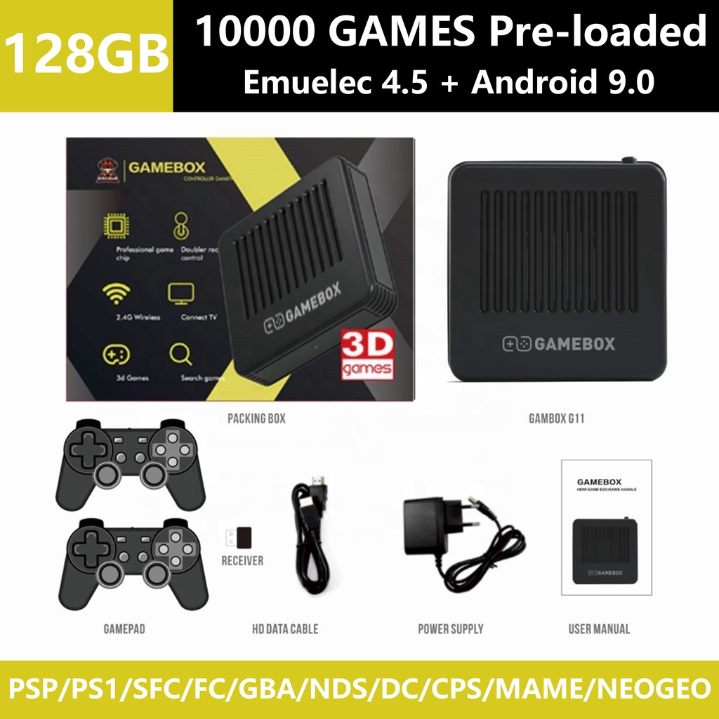 X9 Game Box Video Games Console 4K TV HD Family Retro Game box With 2.4g Wireless Controller PSP ...