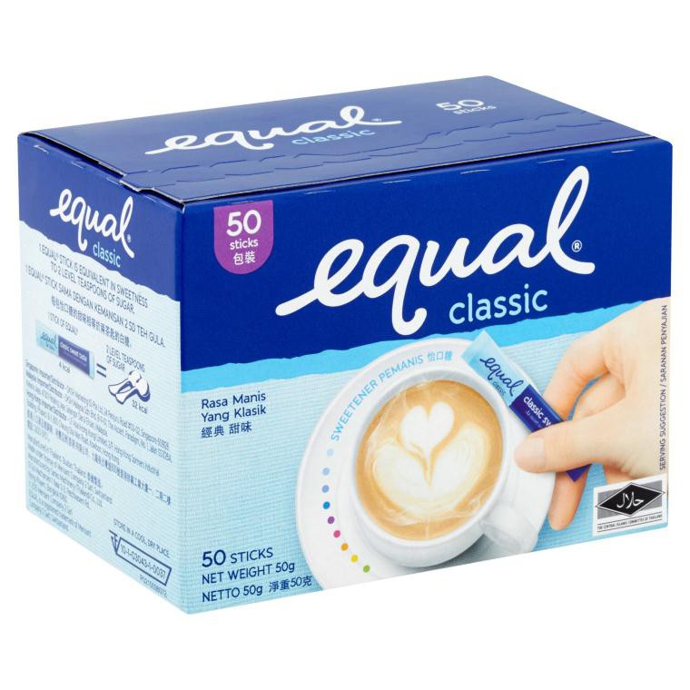 EQUAL CLASSIC SWEETENER SACHET X 50'S | Shopee Malaysia
