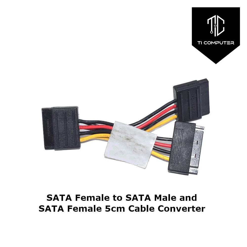 SATA Female to SATA Male and SATA Female 5cm Cable Converter | Shopee ...