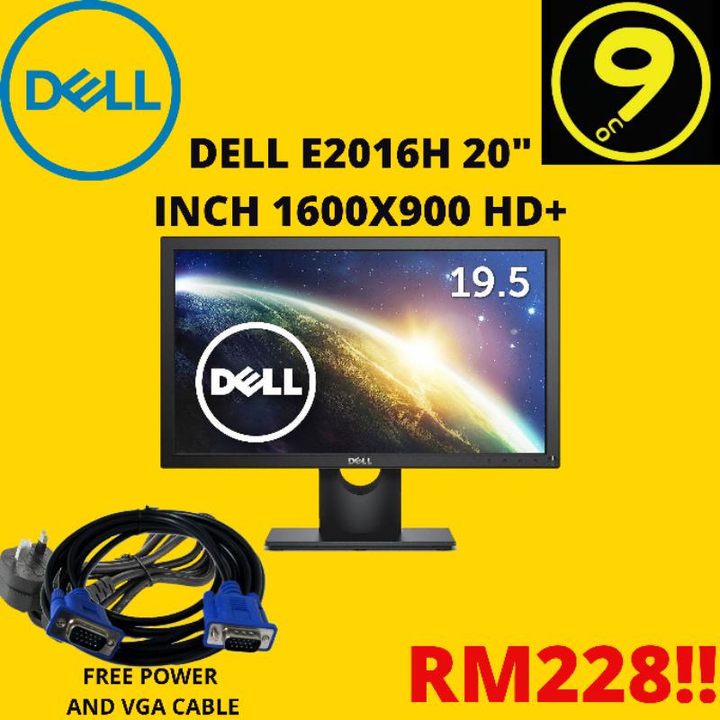 (CHEAPEST REFURBISHED) DELL E2016H 20 INCH HD+ MONITOR | Shopee Malaysia