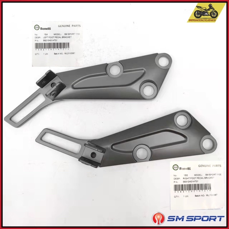 [100% ORI] SM SPORT 110E REAR FOOT REST BRACKET LEFT KIRI RIGHT KANAN ...