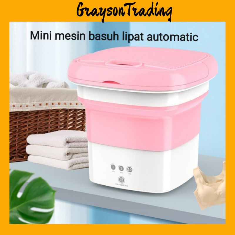 Grayson mini mesin basuh lipat automatik mencuci stoking dehidrasi ...