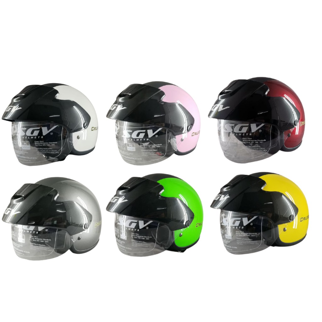 HELMET SGV 100% ORIGINAL !! PROMOSI HEBAT !! SGV CRUISER VISOREX HELMET ...