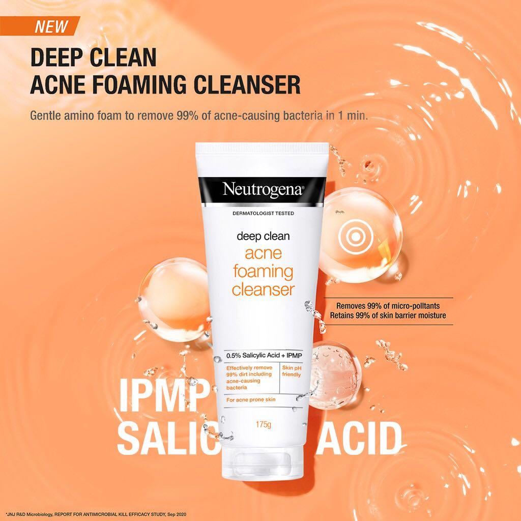 Neutrogena Deep Clean Acne Foam Cleanser 100g (Exp: 11/2026) | Shopee ...