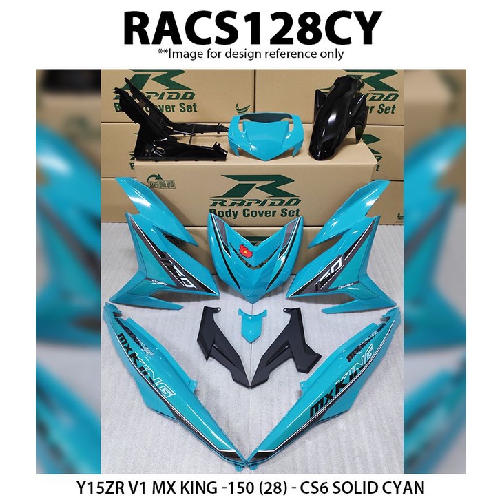 Body Cover Set Rapido Y15ZR V1 V2 Yamaha MX King-150 (28) Red Cyan ...