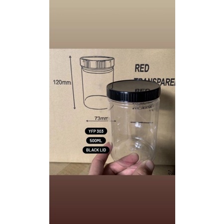 BALANG PLASTIK TRANSPARENT YFP 303 CHOCO JAR, COOKIES, REMPAH RATUS ETC ...