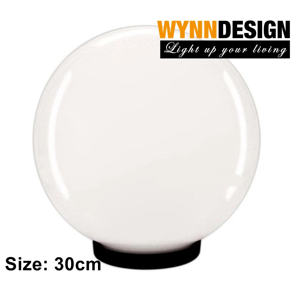 Wynn Design [30cm 12inch] Outdoor Globe Light Opal Globe Gate Light ...