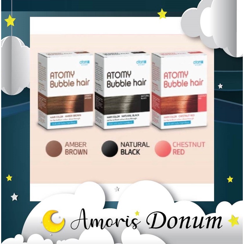 [Pre-Order] Atomy Bubble Hair Color Cream (Natural Black / Amber Brown ...