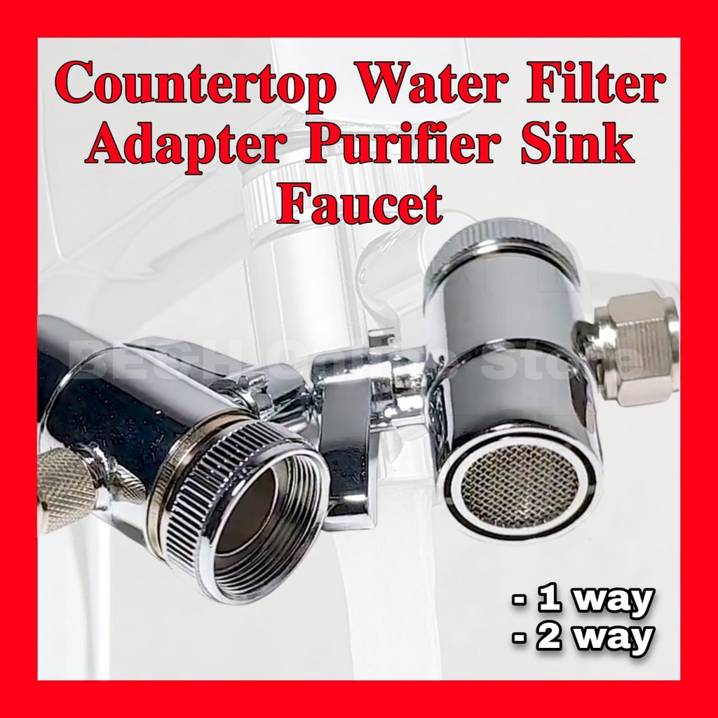 Water Filter One Way / Two Way Faucet Adapter Diverter For Countertop ...