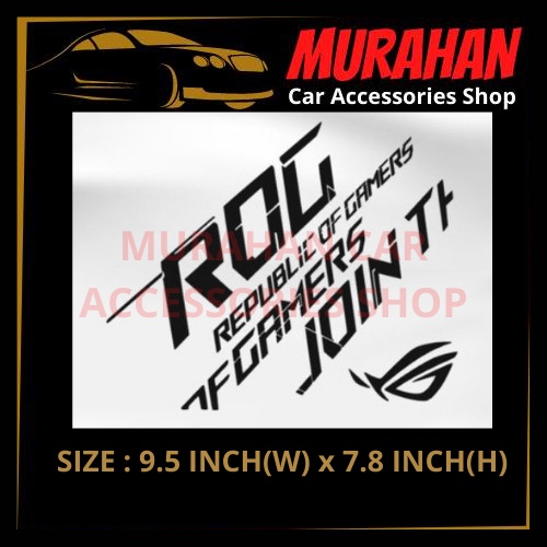 [ HIGH GRADE ]ROG STRIX REPUBLIC OF GAMER DECAL STICKER ASUS ACER DELL ...