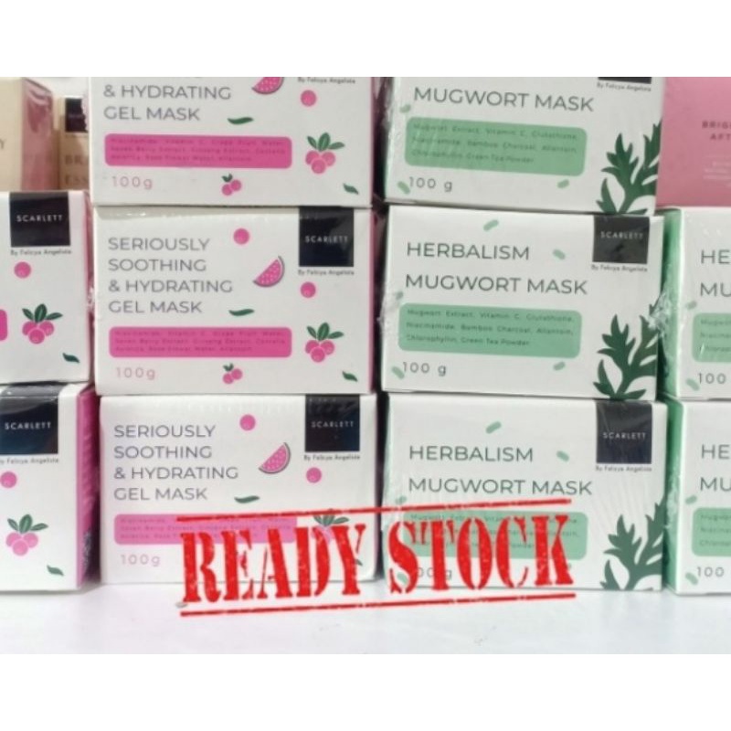 Scarlett Whitening Herbalism Mugwort Mask Seriously Soothing Gel Mask ...