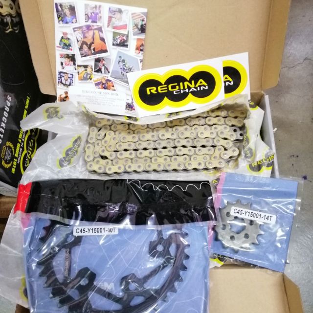 REGINA SPROCKETS SET SYM VF3I,BENELLI RFS150,HONDA RS150,YAMAHA Y15 ...