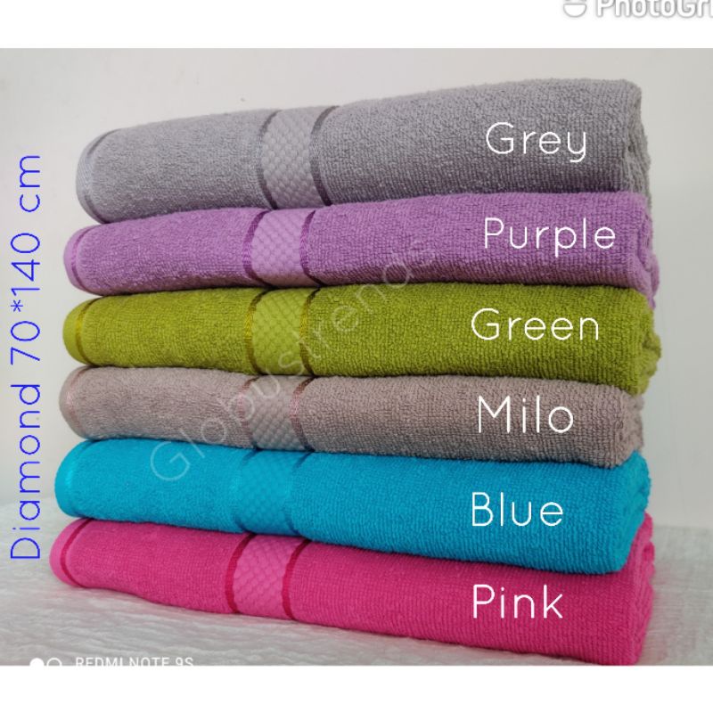 TUALA MANDI DIAMOND 100% COTTON | Shopee Malaysia